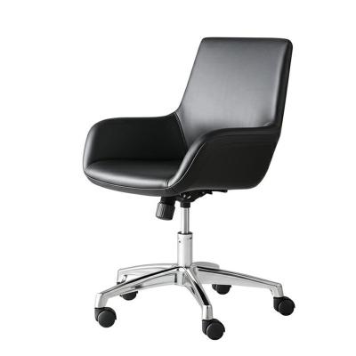 China Modern Style PU Office Chair Including Caster Wheels Suitable for Conference Rooms and Executive Desks Offering Mobility for sale
