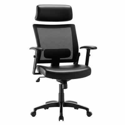 China Indoor PU Office Chair Featuring Lumbar Support Adjustable Armrests and Ergonomic Design for Comfortable Work Experience for sale