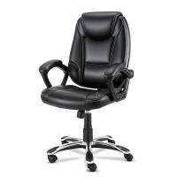 China Swivel PU Office Chair Offering 18 Inches Seat Depth and Lumbar Support Suitable for Professional Work Environments for sale