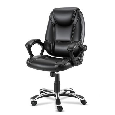 China Swivel PU Office Chair Offering 18 Inches Seat Depth and Lumbar Support Suitable for Professional Work Environments for sale