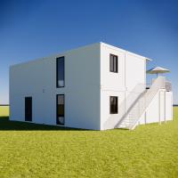 China Wind Resistant Prefab Container House 3500x8000mm with 50-100mm Insulation Panels for Hospital Use for sale