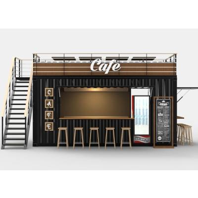 China Compact Mobile Expandable Prefab House 3500x8000mm with 50-100mm Insulation Panels for Cafe Shop and Wine Bar for sale