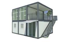 China Functional Flat Pack Container House with 50-100mm Insulation Panels and 3500x8000mm Maximum Size for sale