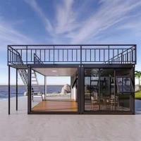 China 40ft Prefabricated Modular Shipping Container Home with 50mm EPS Sandwich Panel and Aluminum Windows for sale