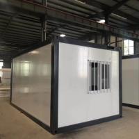 China Folding Container House 3500x8000mm with 50-100mm Insulation Panels | Prefab Expandable Modular Building for sale