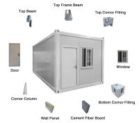 China High Security Folding Container House Rock Wool Sandwich Panel Container Folding Homes for sale