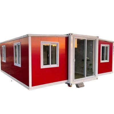 China 20ft 40ft Prefab Mobile 3-in-1 Foldable Container House with Two Room One Hall Layout - Grade 11 Wind Resistance for sale