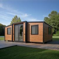 China Custom 20ft 40ft Expandable Foldable Container House Prefab Bedroom Home Steel Frame 50mm EPS Wall for sale