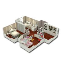China Portable House Foldable Container Home 19X20Ft Expandable Foldable Prefab Mobile House Integrated Foldable House for sale
