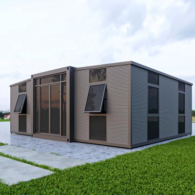 China Two Wings Easy Foldable Expansion Container House 20ft with Grade 11 Wind Resistance and 50mm Insulation Panels for sale