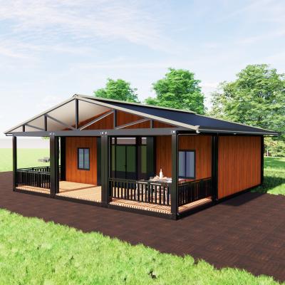 China 40ft Expandable Container House with Terrace - Grade 11 Wind Resistance & 50mm Insulation Panels for sale