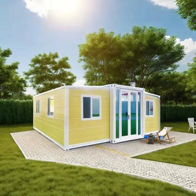 China Yellow Expandable Container Home 3500x8000mm with Grade 11 Wind Resistance and 50mm Insulation Panels for sale