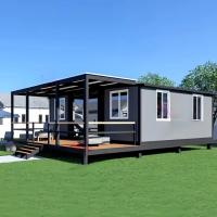 China 40ft Large Living Space Expanding Container Homes with Balcony for Backyard for sale