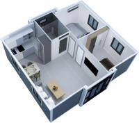 China Mini White Villa 20ft Expandable Container House Customized For Countryside for sale