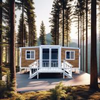 China Waterproof Expandable 40FT Container House Modern Style Wooden Floor 50mm EPS Panel for sale