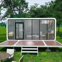 China Luxury Resort Container House with Terrace & Bathroom - 3500mm x 8000mm Size, Rock Wool Insulation for sale