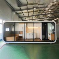 China Prefabricated Space Capsule Apple Cabin Galvanized Steel Frame 50mm Rock Wool Insulation Custom Color for sale