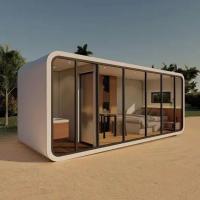 China Luxury Apple Cabin House with 3500x8000mm Size, Galvanized Steel Frame & Rock Wool Insulation for Moveable Vacation Cottages for sale