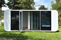 China 20ft Customizable Apple Cabin House with Dry-Wet Separation Bathroom and 50mm Rock Wool Insulation for sale