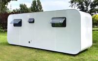 China 20ft Customizable Apple Cabin House with Dry-Wet Separation Bathroom and 50mm Rock Wool Insulation for sale