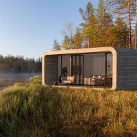China Modular Apple Cabin Tiny House 20ft Galvanized Steel Frame Prefab Resort Homestay for sale