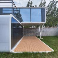 China Prebuild Windproof Apple House with Sliding Glass Door Terrace Deck for sale