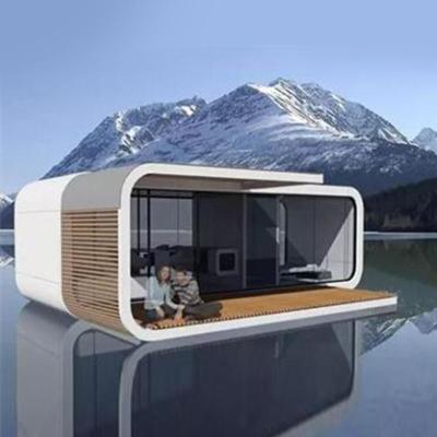China Prefabricated Apple House Container Home with Balcony Galvanized Steel Frame 50mm Rock Wool Insulation for sale