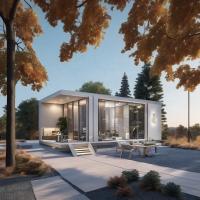 China Flexible Luxury Modern Container Homes Compact Flame Retardant Tiny Cabin House for sale