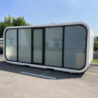China Mini Apple Cabin House with Glass Window and Door Galvanized Steel Frame Garden Sunroom 50mm Rock Wool Insulation for sale