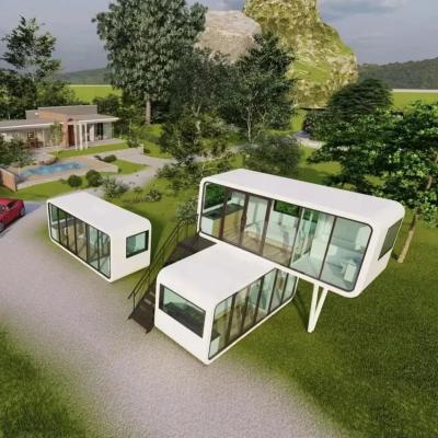 China Modular Apple House Double Floor 5.8x2.2m with Balcony Staircase Galvanized Steel Frame for sale