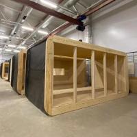 China Prefabricated Space Capsule Apple Cabin Galvanized Steel Frame 50mm Rock Wool Insulation Custom Color for sale