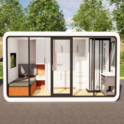 China Prefab Apple Cabin Outdoor Temporary Tent House Galvanized Steel Frame 50mm Rock Wool Insulation Custom Color for sale
