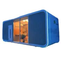 China Factory Direct Modular Apple Cabin Steel Structure Mobile Villa Tiny House for Outdoor Hotel Book Shop 20ft for sale