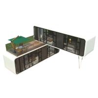 China Customizable Apple Cabin House with Dry-Wet Separation Bathroom Galvanized Steel Frame 50mm Rock Wool Insulation for sale