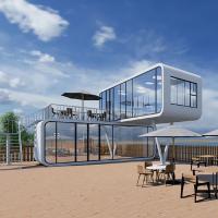 China Prefabricated Apple Cabin Capsule House 2 Bedroom Container Home with Galvanized Steel Frame for sale