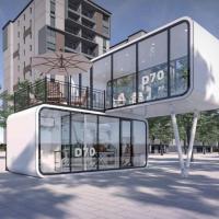 China Prefabricated Apple Cabin Capsule House 2 Bedroom Container Home with Galvanized Steel Frame for sale