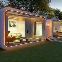 China Prefabricated Apple Cabin Capsule House 2 Bedroom Container Home with Galvanized Steel Frame for sale