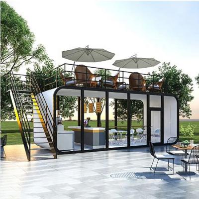 China Prefabricated Apple Cabin Capsule House 2 Bedroom Container Home with Galvanized Steel Frame for sale
