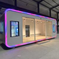 China Prefabricated Apple Cabin House with Metal Carved Panel Exterior Wall and Electrical System for sale