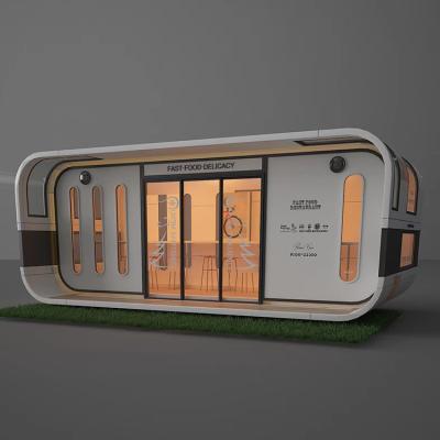 China Galvanized Steel Frame Apple Cabin House with Dry-Wet Separation Bathroom 20ft for sale