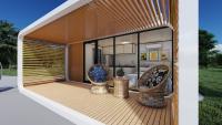 China 40ft Modular Prefab Home with Galvanized Steel Frame and 50mm Rock Wool Insulation for Residential and Commercial Use for sale