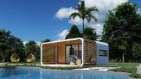 China 40ft Modular Prefab Home with Galvanized Steel Frame and 50mm Rock Wool Insulation for Residential and Commercial Use for sale