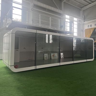 China 40ft Apple Cabin Prefab Container House - Custom Modular Home with Rock Wool Insulation & Steel Frame for sale