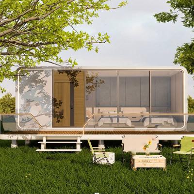 China Apple Cabin Prefabricated Container House with 3500x8000mm Size and Rock Wool Insulation for Hotels and Homestays for sale