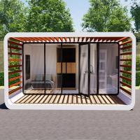 China Prefabricated Apple Cabin House Bamboo Wood Fiber Board Dry-Wet Separation Bathroom Composite Wood Floor 20ft for sale