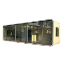 China Prefabricated Apple Cabin House Bamboo Wood Fiber Board Dry-Wet Separation Bathroom Composite Wood Floor 20ft for sale