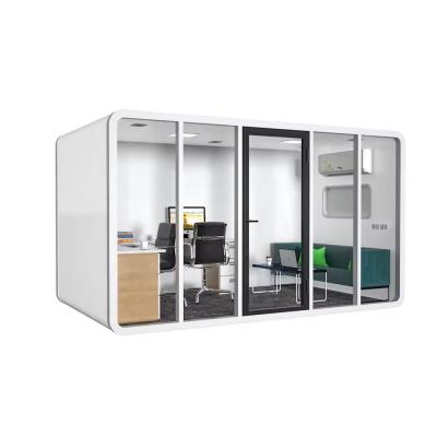 China Galvanized Steel Frame Modern Container Cabin With Metal Carved Panel for sale