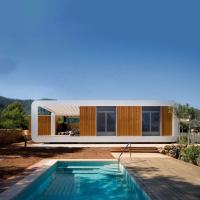 China Fire Resistant Prefab Apple Cabin House 3500mm x 8000mm Galvanized Steel Frame for sale