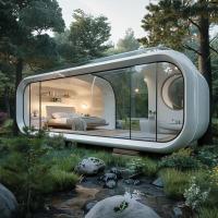 China Fire Resistant Prefab Apple Cabin House 3500mm x 8000mm Galvanized Steel Frame for sale