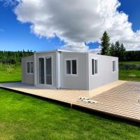 China Prefab Expandable Container Home Two Bedrooms 50mm EPS Sandwich Panel Steel Frame for sale